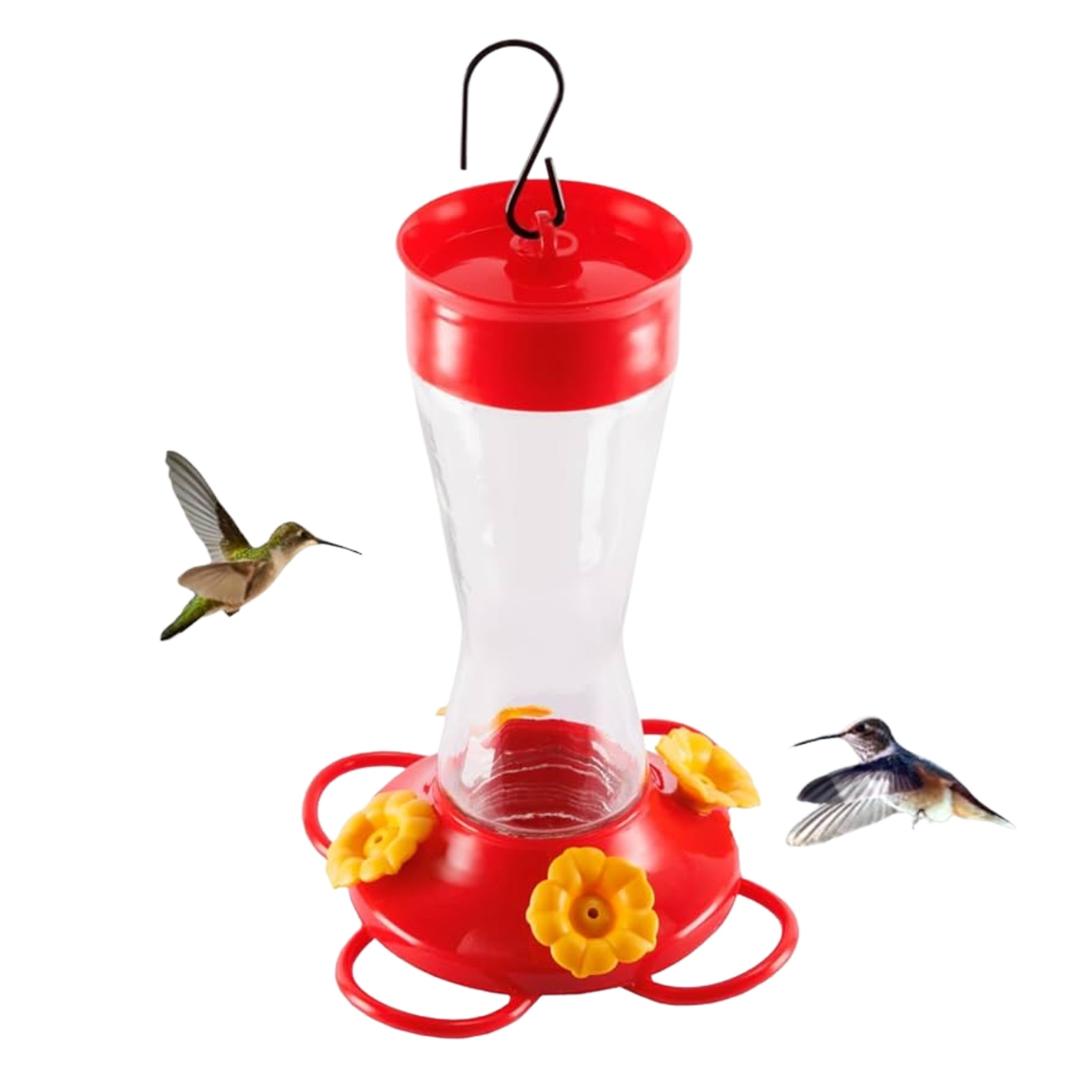 Bebedero para Colibrí 240 ml – 4 Puertos Florales – Cosmos